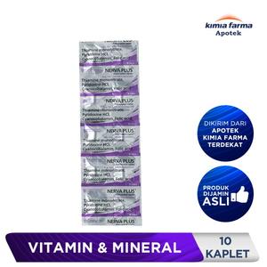 Jual NERVA PLUS STRIP 10 KAPLET / MULTIVITAMIN / KIMIA FARMA - Kota ...