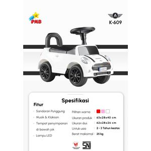 Jual MOBIL-MOBILAN ANAK RIDE ON TOLO CAR MORTEIN PMB K609 - GOWES LAJU ...