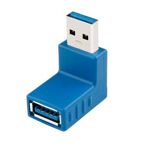 Jual 90 Degree USB 2.0 USB 3.0 Male to Female Adapter L Shaped Left ...