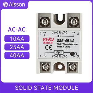 Jual Solid State Relay SSR-10AA 25AA 40AA SSR Single Phase AC Control AC 24-380VAC Input 80 ...