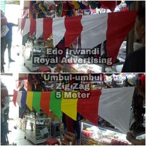 Jual Bendera Umbul-Umbul Zig Zag Merah Putih Dan Warna Warni Ukuran 5 Meter - Warna Warni - Kota ...