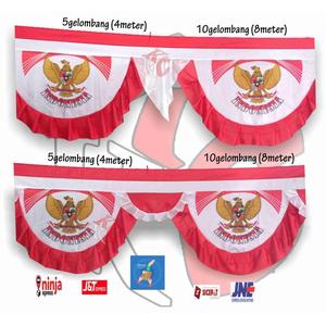 Jual Umbul Umbul Garuda Merah Putih Backgroun Gelombang Begron Garuda ...