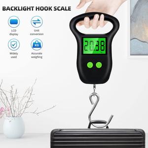 Jual Portable Hand Held Digital Luggage Scale 50Kg 10g Fish Hook ...