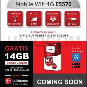Jual Mifi Router Modem Wifi 4G Huawei E5576 Telkomsel Unlocked Free ...
