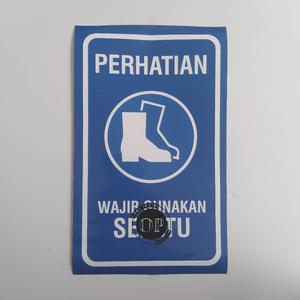 Jual Stiker Wajib Gunakan Sepatu - Stiker Vinyl - Kab. Magetan - Omah ...