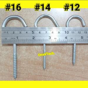 Jual RUNE Hook Sekrup Skrup Kapstok Cantolan Burung Tanda Tanya No 14 ...