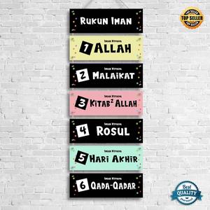 Jual Abani Dekorasi Dinding Poster Edukasi Anak Rukun Iman Hiasan ...