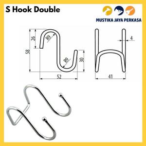 Jual RUNE Gantungan Stainless Hook Double Hook Doubel Gantungan ...