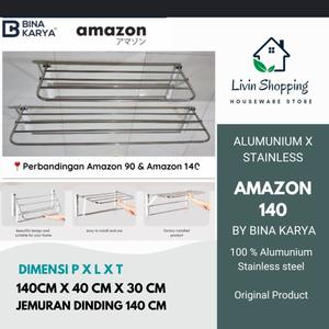 Jual JEMURAN BAJU JEMURAN DINDING STAINLESS AMAZON 140 BINA KARYA ...