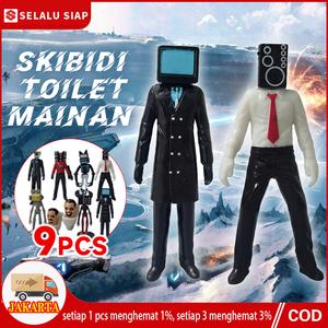 Jual 9pcs Skibidi Toilet Action Figure Speakerman TV Man Monitor Man ...