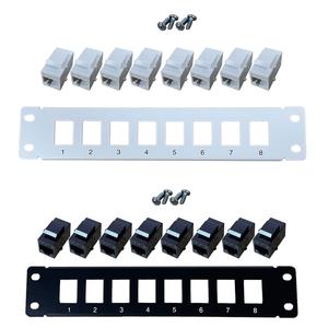 Jual 8-Port 6 Shielded Patch Panel RJ45 Network 10G Ready Metal Housing ...