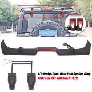 Jual Off-Road Black Modified Roof Rear Spoiler Wing With LED Brake ...