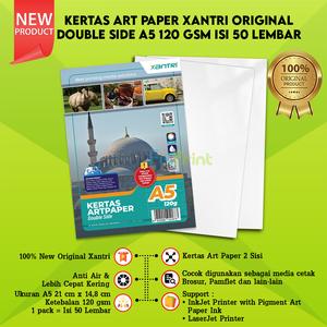 Jual Kertas Art Paper A4 120gsm isi 50 Lembar Double Side 50 sheet - A5 ...