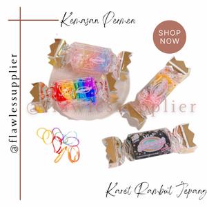 Jual Ikat Karet Rambut Jepang Anak Dewasa Bahan Elastis Botol Kapsul ...