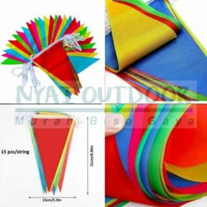 Jual Bendera segitiga warna warni Bendera segitiga merah putih 17 ...