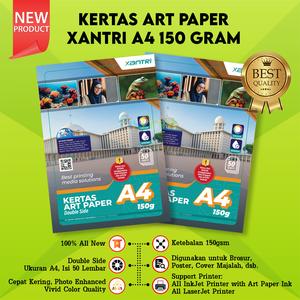 Jual Photo Paper 150gsm 50 Sheets Kertas Art Paper A4 150 gram A4 ...