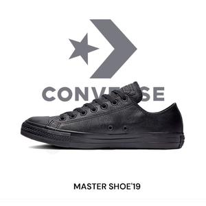 Jual Sepatu Converse Allstar Ox Leather Kulit Full Black Grade Original ...