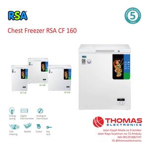 Jual Chest FREEZER BOX RSA CF 160 kapasitas 144 liter Garansi Resmi ...