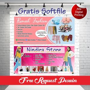 Jual (FREE DESIGN) BANNER OLSHOP, TOKO, WARUNG, WEDDING, BANNER EVENT ...