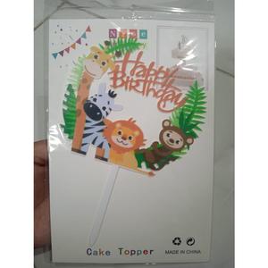 Jual Topper Cake Karakter Safari Bahan Akrilik Mewah Elegant / Topper ...