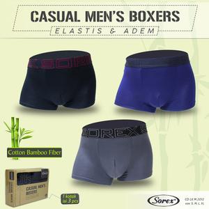 Jual [ISI 3] CD boxer Pria Sorex Celana dalam Sorexman Katun bambu 2012 ...