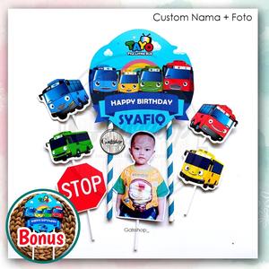 Jual Costum Nama / Foto / TopperCake Tayo 2 / Hiasan Kue / Cake Topper ...