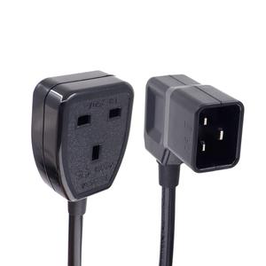 Jual Angled IEC C20 to UK Female Socket converter Cable Cord,UPS Power ...