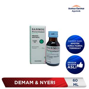 Jual SANMOL SIRUP 60 ML / OBAT DEMAM NYERI ANAK / KIMIA FARMA - Kab ...