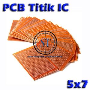 Jual 5x7 CM PCB Titik Lubang IC (Matrix Circuit Board Bakelite Solder ...
