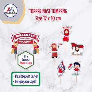Jual Topper Tumpeng Custom HUT RI/ Topper Custom Kemerdekaan 2/ Topper ...