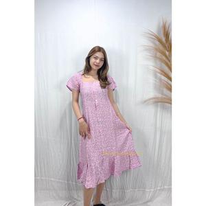 Jual DRESS KAYLA KANCING MOTIF MERANGGI BALI / DRESS KEKINIAN/DRESS ...