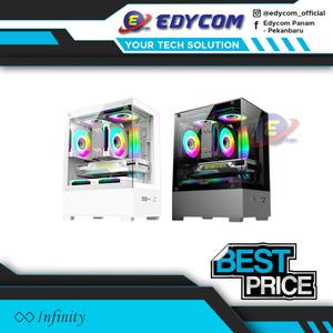 Jual CASING INFINITY NOIR FREE 3 FAN - mATX GAMING CASE - BLACK - Kota ...