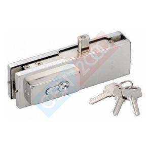 Jual PREMIUM Kunci Pintu Kaca Patch Fitting Lock US 10 Corner Glass ...