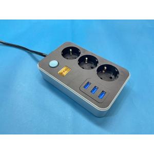 Jual PRODUK LISTRIK SNI STOP KONTAK USB 3 PORT COLOKAN LISTRIK 3 LUBANG 1.8 METER - Jakarta ...