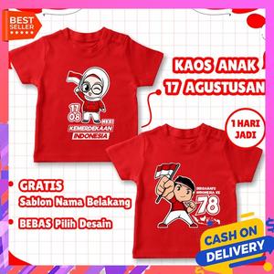 Jual Kaos Hut Ri Ke 78 Dewasa 2023 Anak Lengan Panjang 17Agustus Pendek Jumbo Shirt 17An Tshirts ...