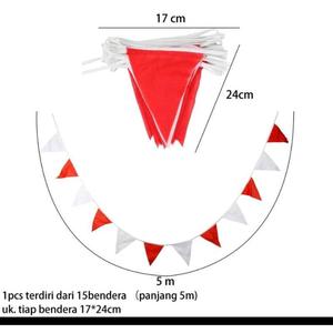Jual Bendera Segitiga Hias Festival Warna Warni / Bunting Flag HUT Kain / Banner Flag / Bendera ...