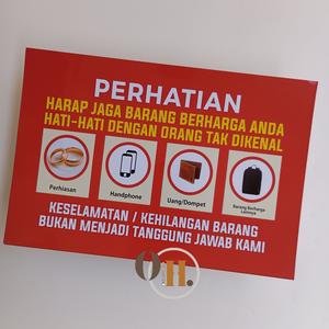 Jual Poster Jaga Barang dan Bawaan Anda - Poster Jaga Barang Berharga ...