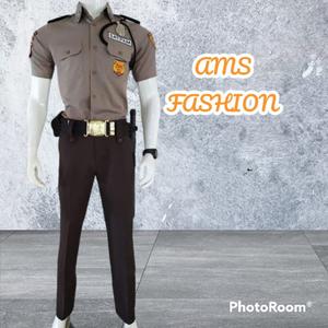 Jual Stelan Seragam Security 1 stel Seragam satpam pdl pdh coklat cream krem Seragam security ...