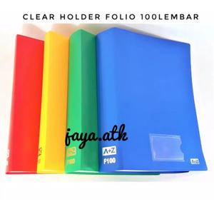 Jual CLEAR HOLDER 100 LEMBAR MAP PLASTIK 100 LEMBAR FOLIO F4T HOLDER ...