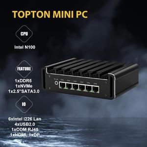 Jual 2024 Firewall Mini PC Quad Core N100, DDR5 8GB RAM 128GB NVMe SSD ...