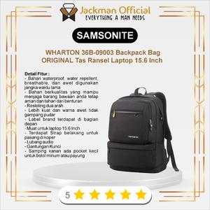 Jual SAMSONITE WHARTON 36B-09003 Backpack Bag ORIGINAL Tas Ransel ...