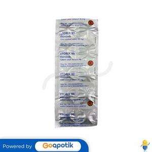 Jual ETORIX 90 MG STRIP 10 TABLET - Kota Palembang - Apotek Pratama K2 ...