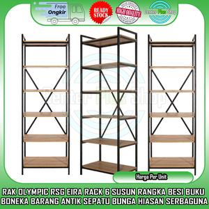 Jual [Kargo] Rak 6 Susun Rangka Besi Olympic Rsg Eira Rack Rakk Buku ...