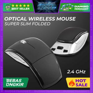 Jual Mouse Lipat Folded Super Slim Optical Wireless Mouse 2.4GHz - Kota ...