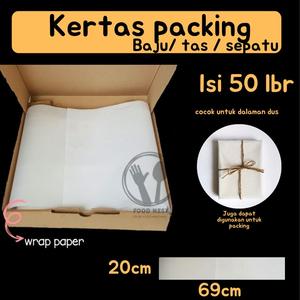 Jual 50 lembar kertas doorslag paper bungkus packing baju hijab jilbab ...