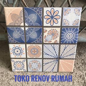 Jual keramik lantai 25x25 motif batik/ keramik garasi/ keramik lantai ...