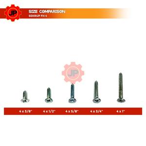 Jual BNS1 SEKRUP FH 4 x 1/2 - SKRUP FH 4x1/2 BAUT TAPPING ISI 100 PCS ...