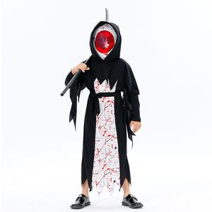 Jual Kids Halloween Scary Costume Grim Reaper Cosplay Costume for Boys ...