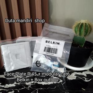 Jual Wall Port Rj45 Face plate rj45 + Modular cat6 + Box - Jakarta ...