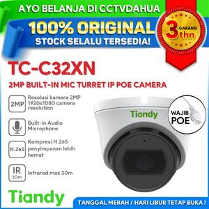 Promo TIANDY TC-C32XN 2MP BUILT-IN MIC TURRET IP POE CAMERA - Jakarta ...